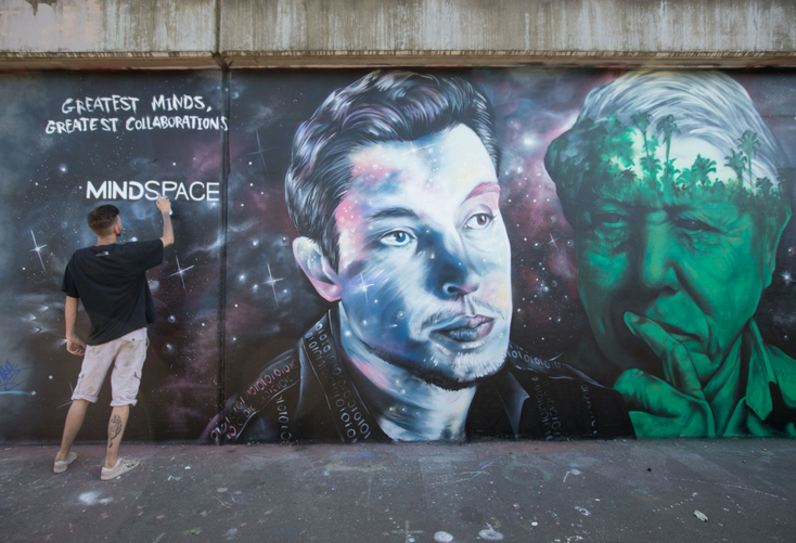 ‘Greatest Minds’ Street Art Marks Opening Of Mindspace Shoreditch