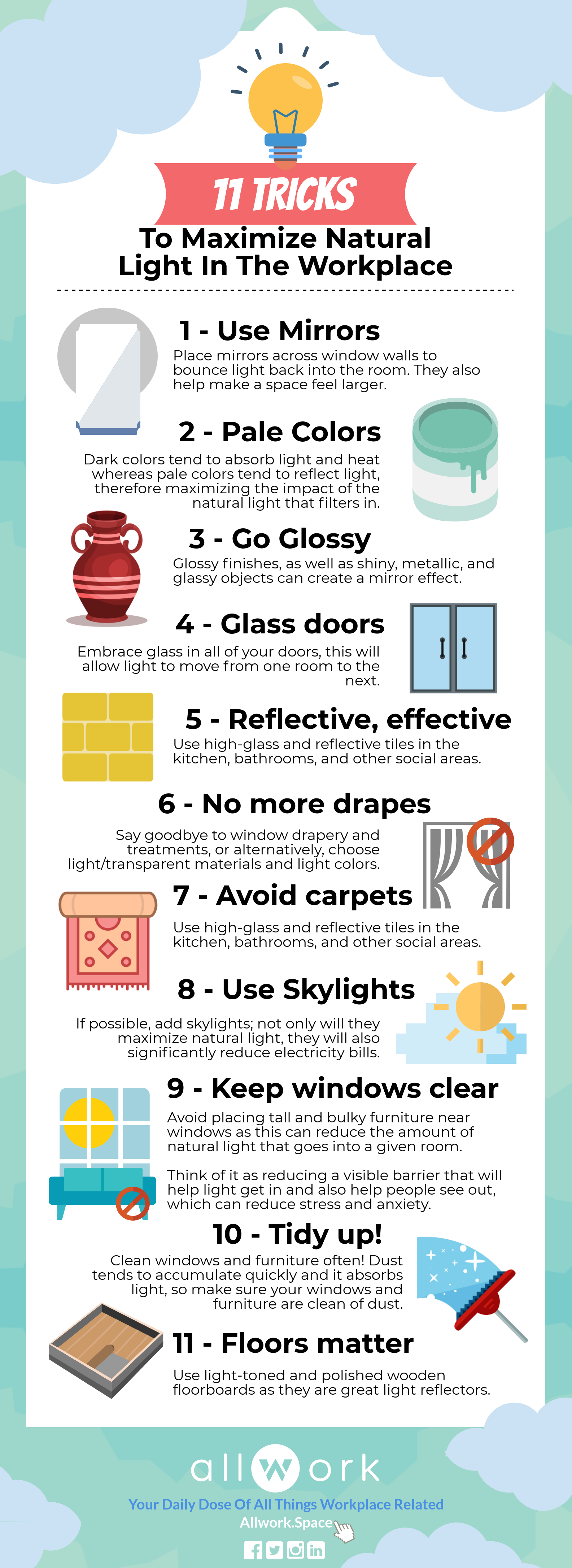 11 Tricks To Maximize Natural Light In The Workplace